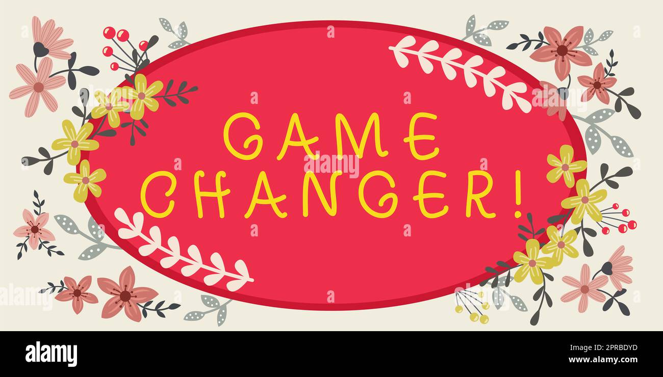 Handwriting text Game Changer. Internet Concept Sports Data Scorekeeper ...