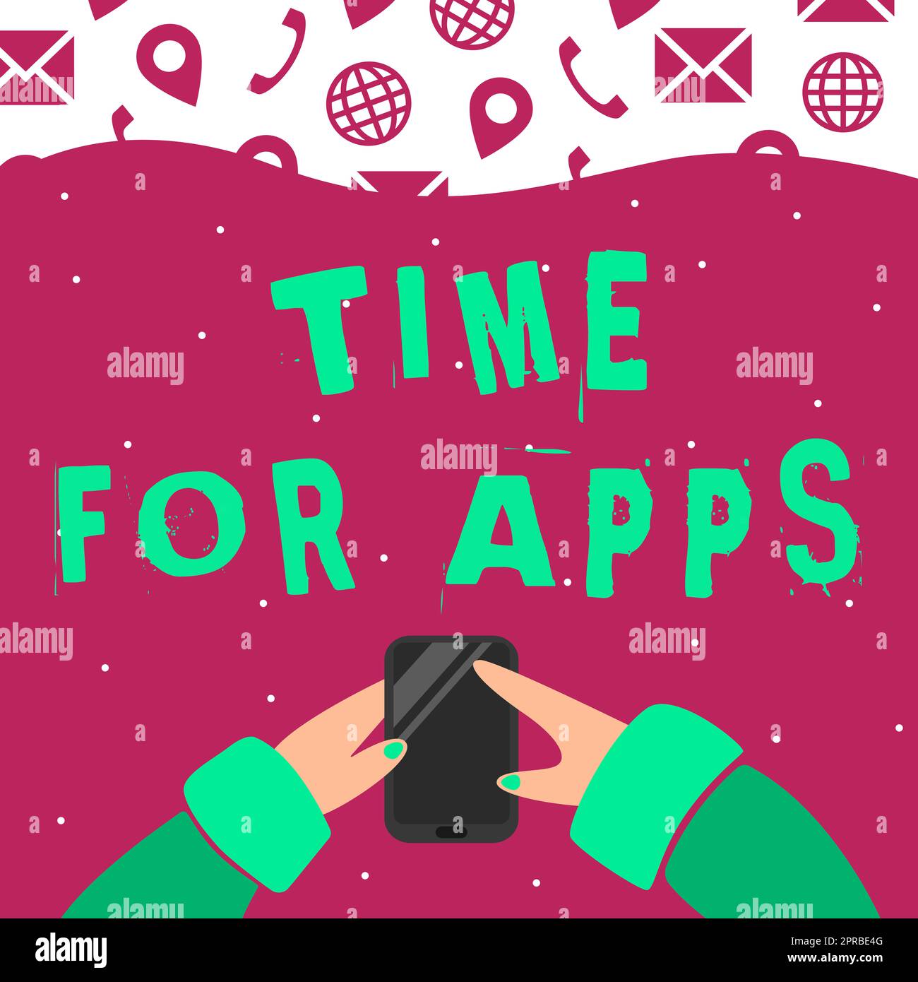 Conceptual display Time For Apps. Business idea The best fullfeatured ...