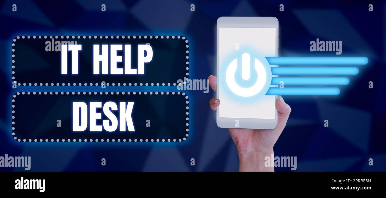 Sign displaying It Help Desk. Business concept Online support ...
