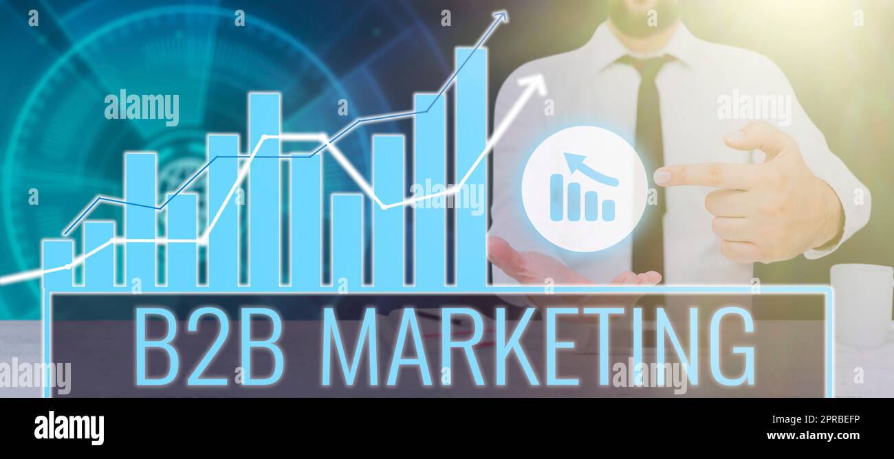 Conceptual caption B2B Marketing. Business approach Partnership ...