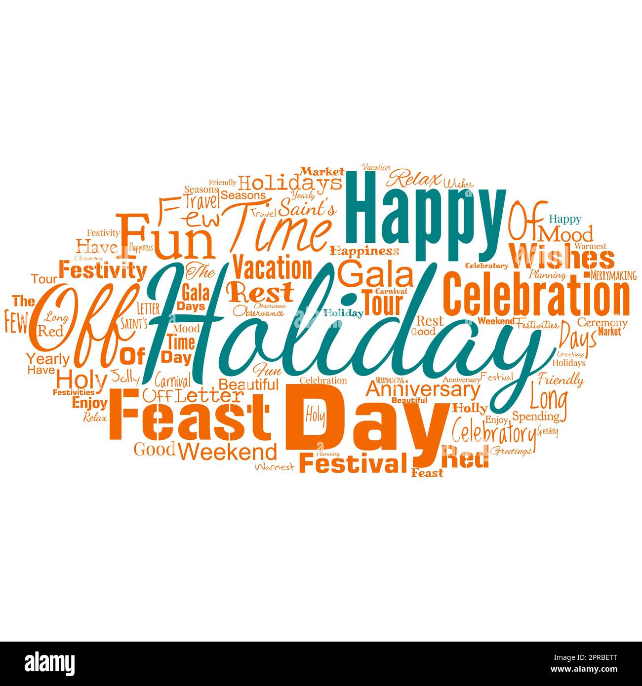 Big word cloud with happy holidays words. Greeting used to recognize ...