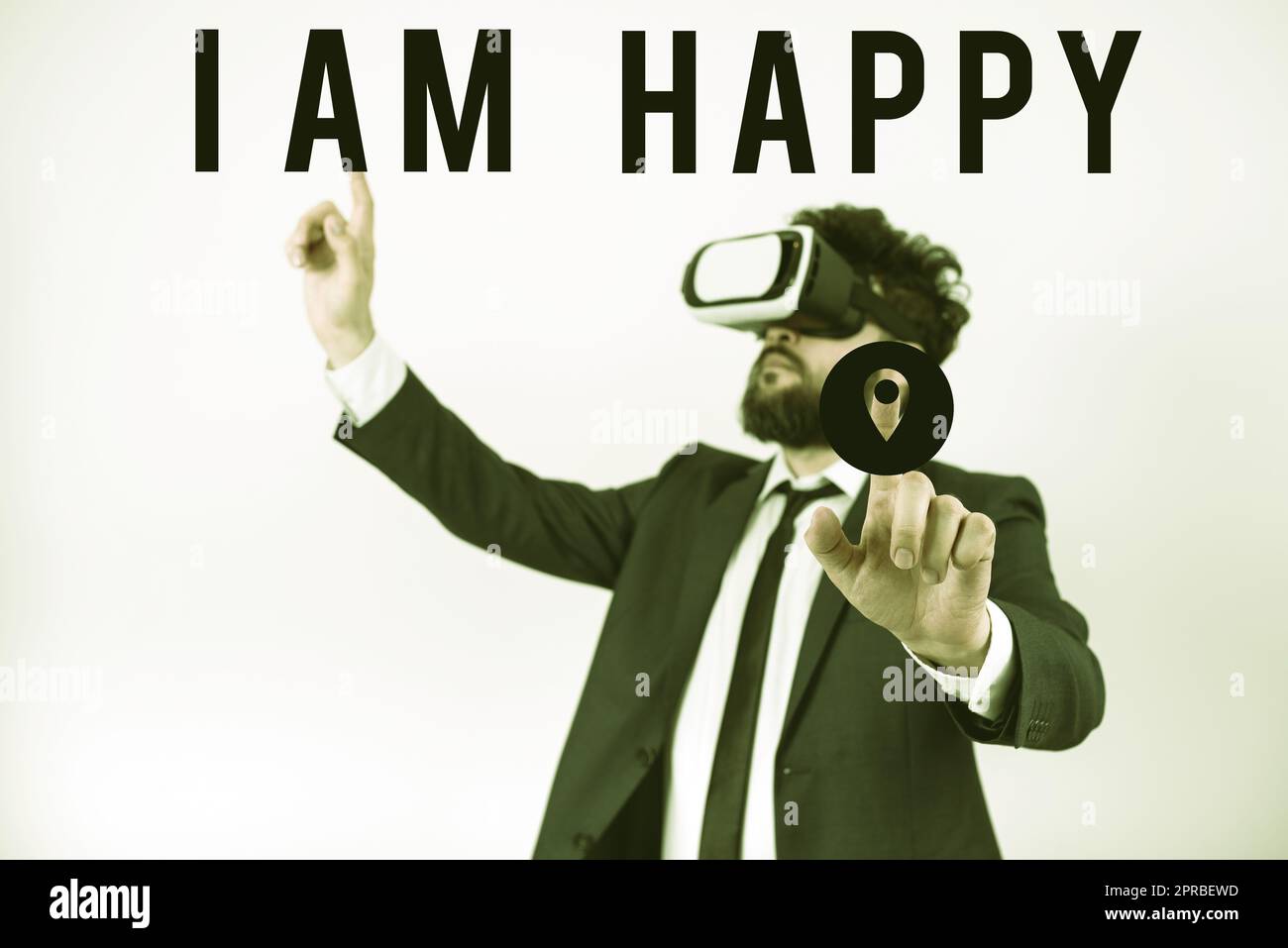 Inspiration showing sign I Am Happy. Word for To have a fulfilled life ...