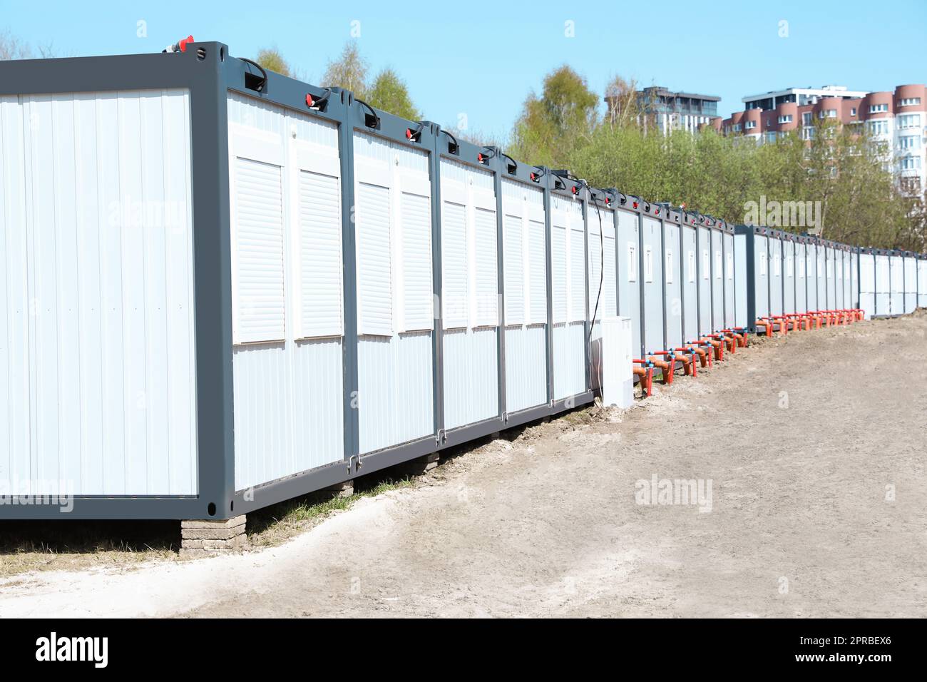 Modular housing for refugees hi-res stock photography and images - Alamy