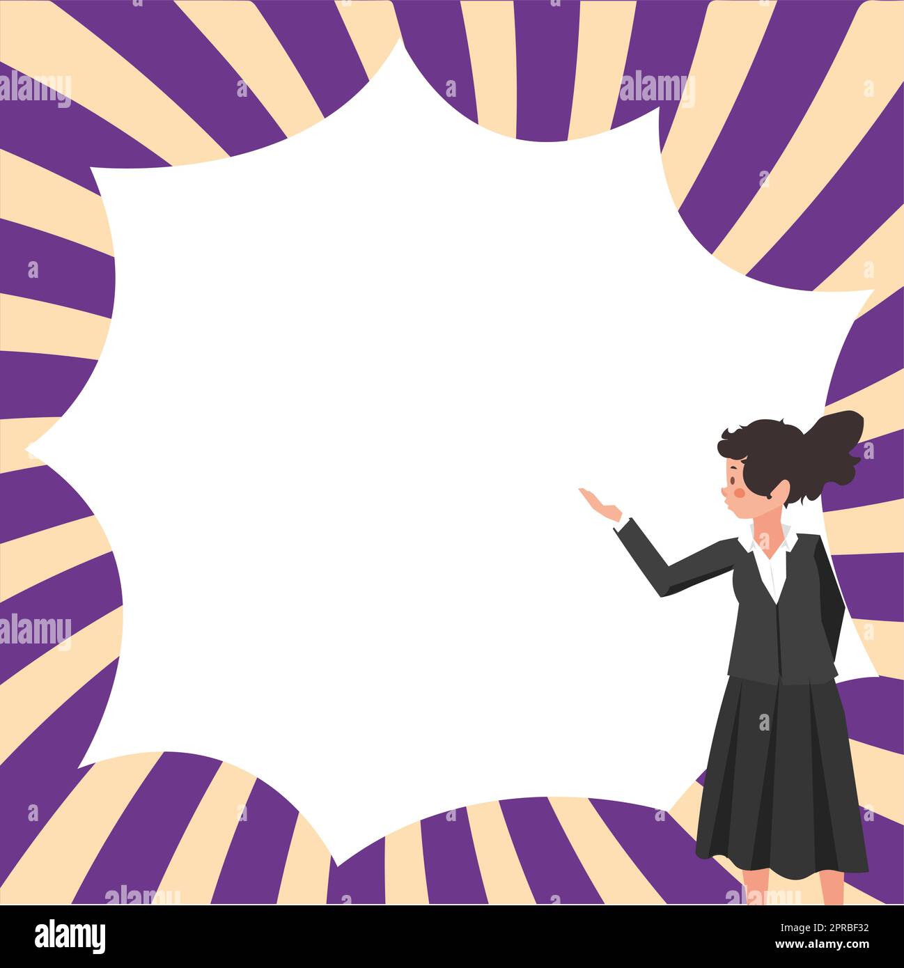 Instructor Drawing Pointing Stick On Empty Whiteboard While Holding Cup ...