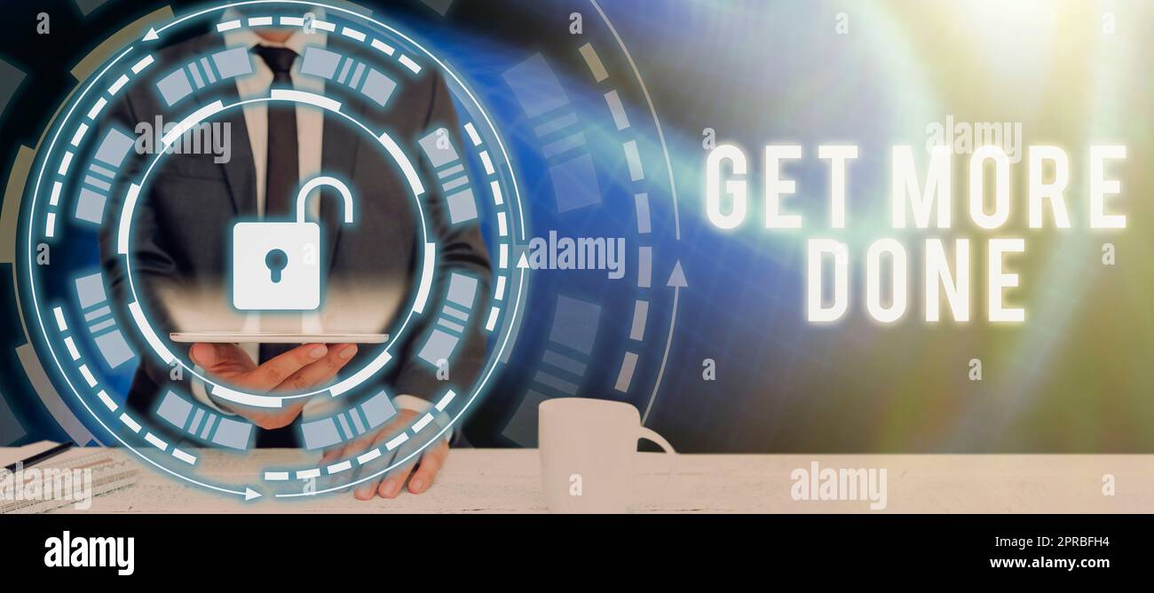 Handwriting text Get More Done. Word Written on Checklist Organized ...