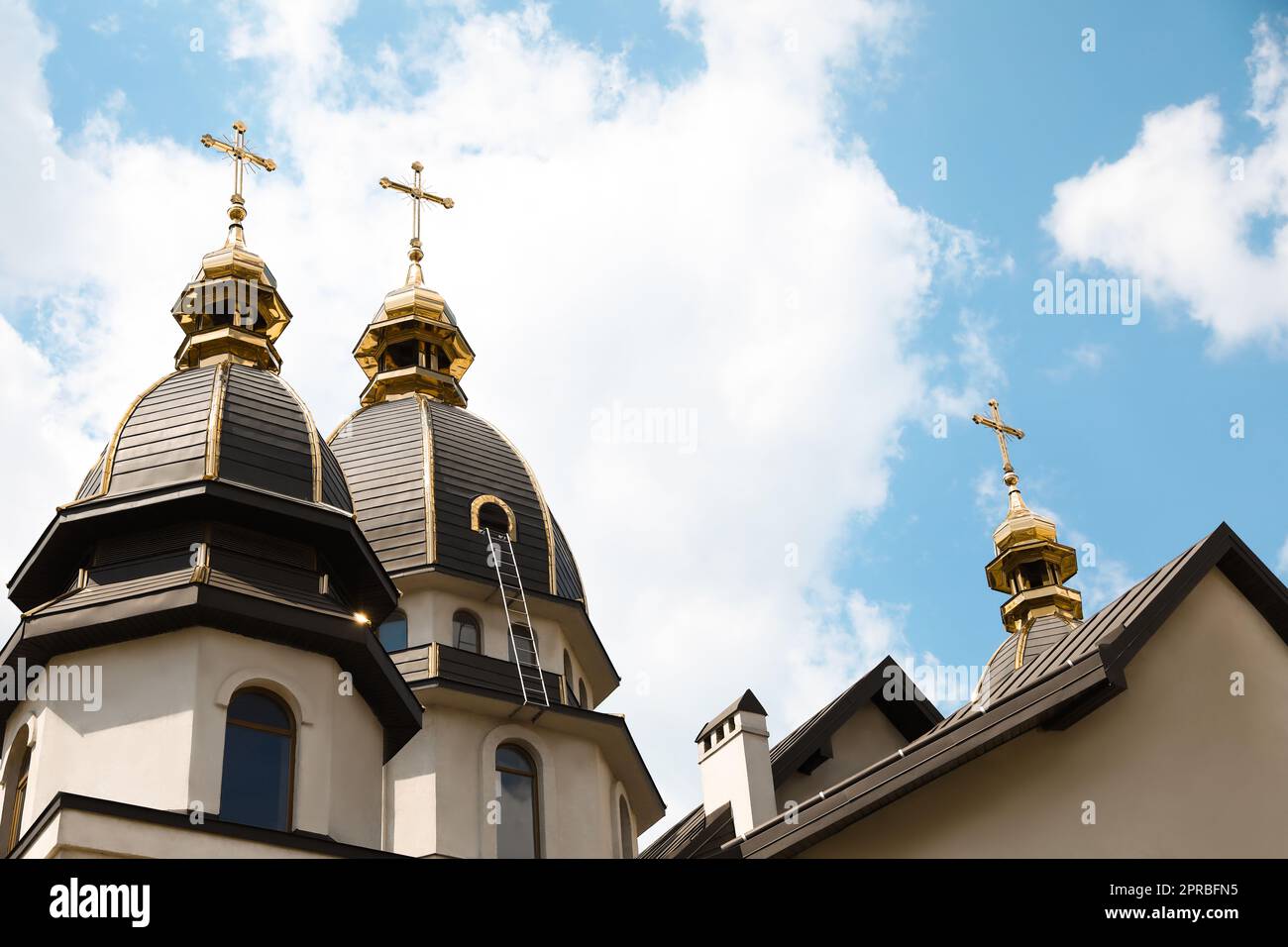 Beautiful golden domes church against hi-res stock photography and ...
