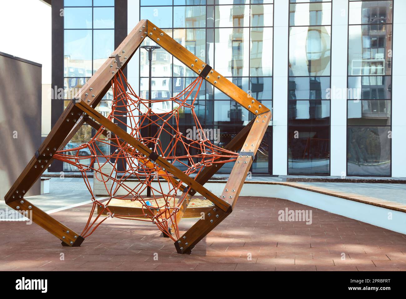 Climbing rack on outdoor playground in residential area Stock Photo - Alamy