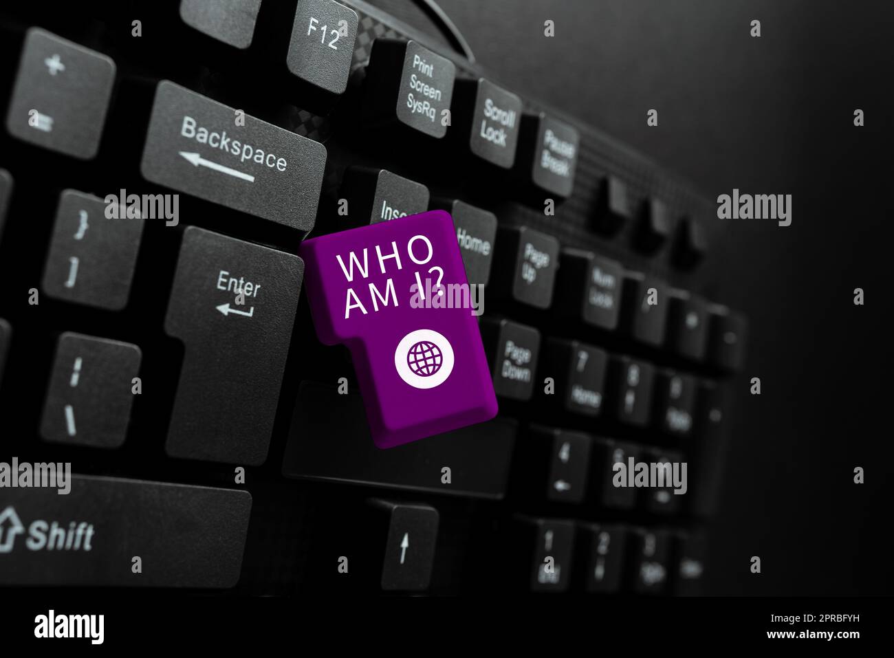 Text sign showing Who Am I. Business idea Introduce Identify yourself ...