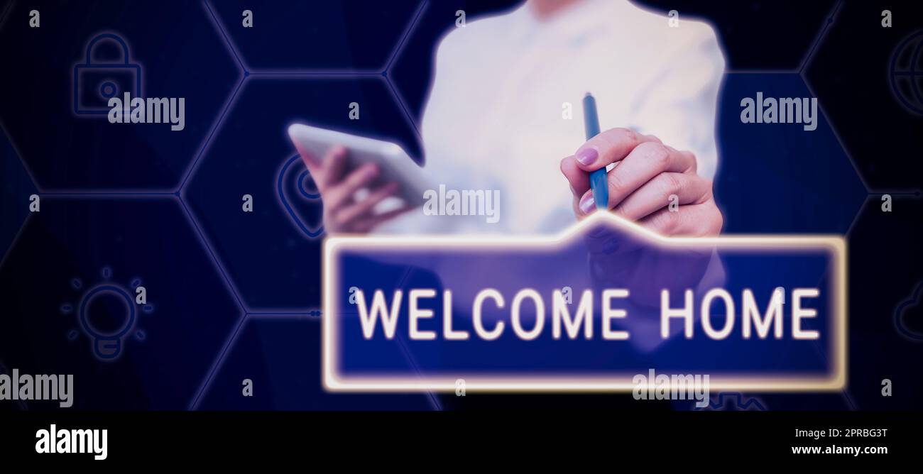 Text showing inspiration Welcome Home. Internet Concept Expression ...