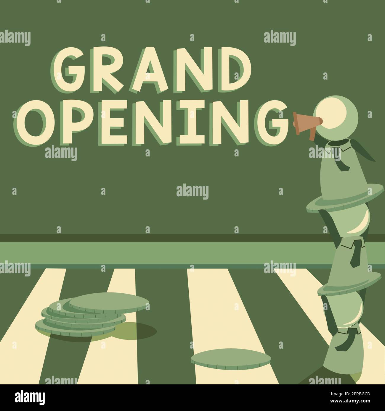 Writing displaying text Grand Opening. Concept meaning Ribbon Cutting ...