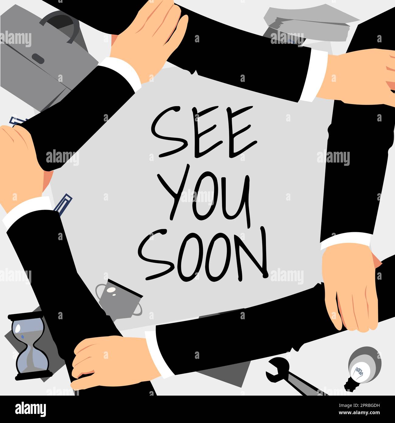 Sign displaying See You Soon. Internet Concept Farewell we will meet ...