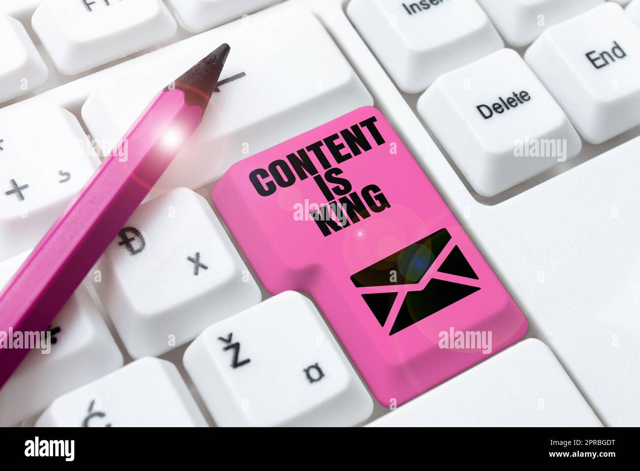 Conceptual display Content Is King. Word Written on Content is the ...