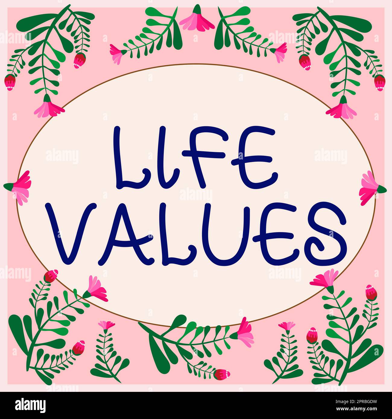 Conceptual display Life Values. Word Written on things that you believe ...