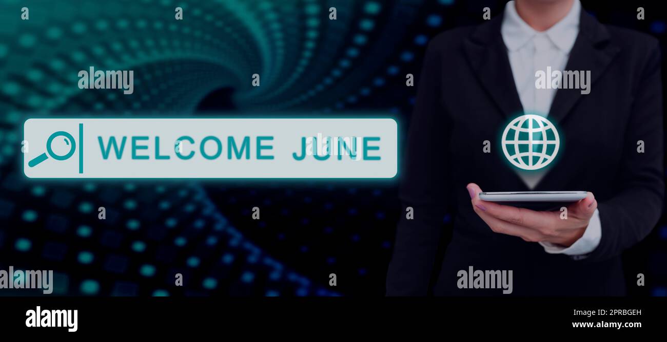 Conceptual display Welcome June. Business approach Calendar Sixth Month ...