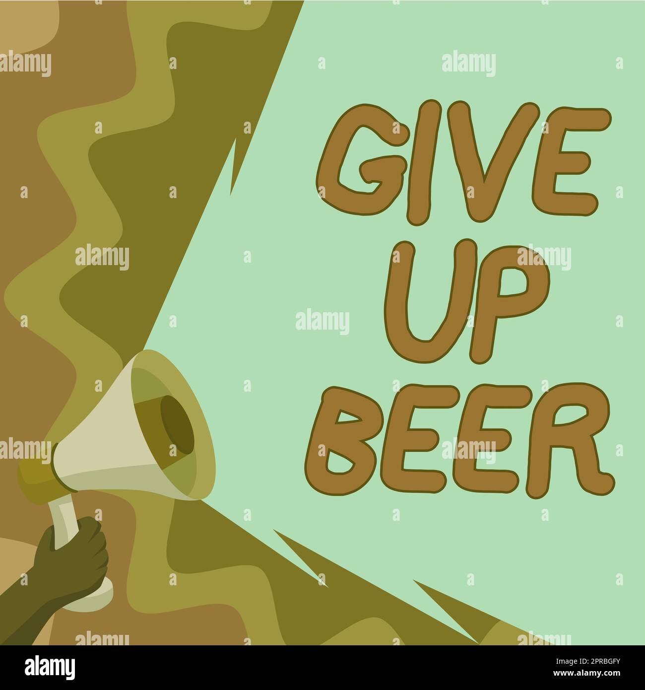 Conceptual display Give Up Beer. Business concept Stop drinking alcohol ...