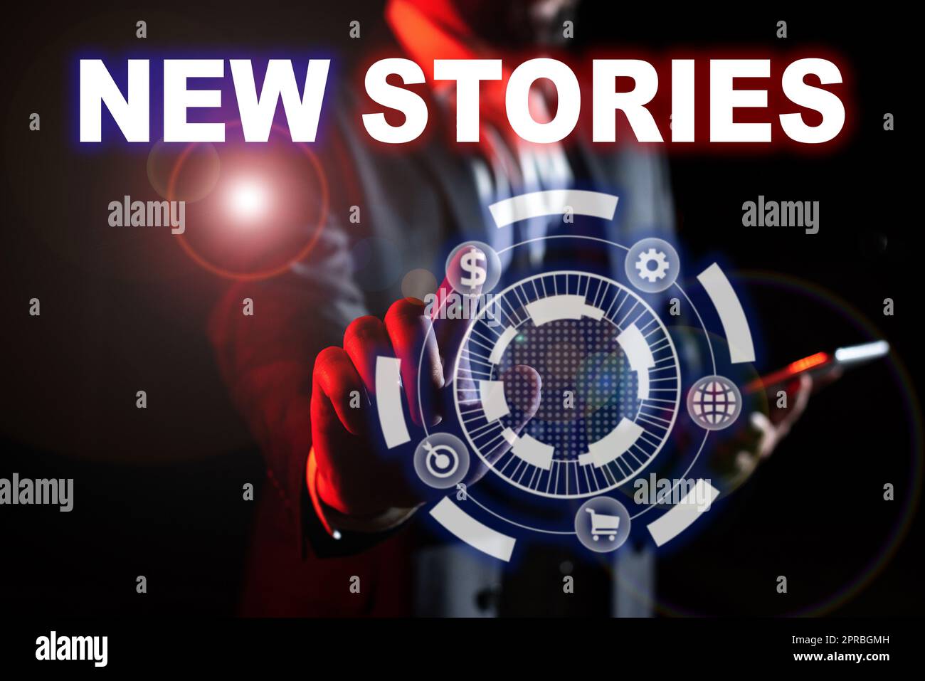 Text caption presenting New Stories. Internet Concept imaginary or real ...