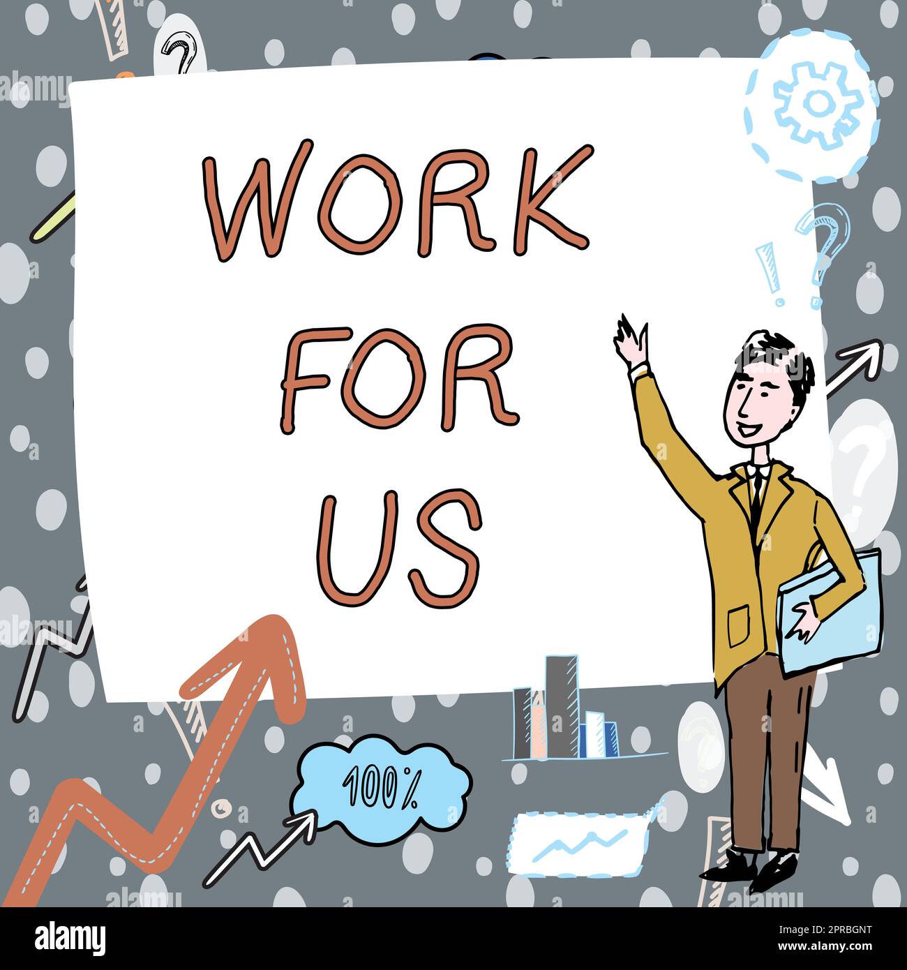 Hand writing sign Work For Us. Internet Concept Invitation to join a ...