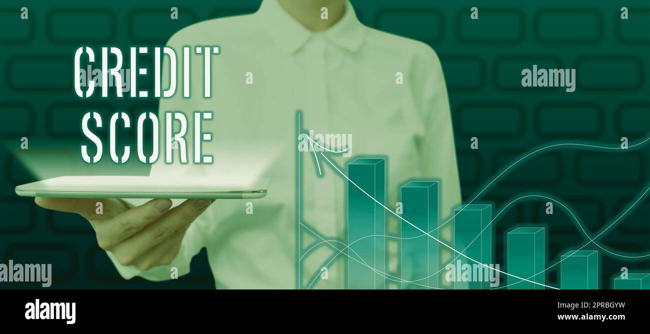 Hand writing sign Credit Score. Business idea Represent the ...