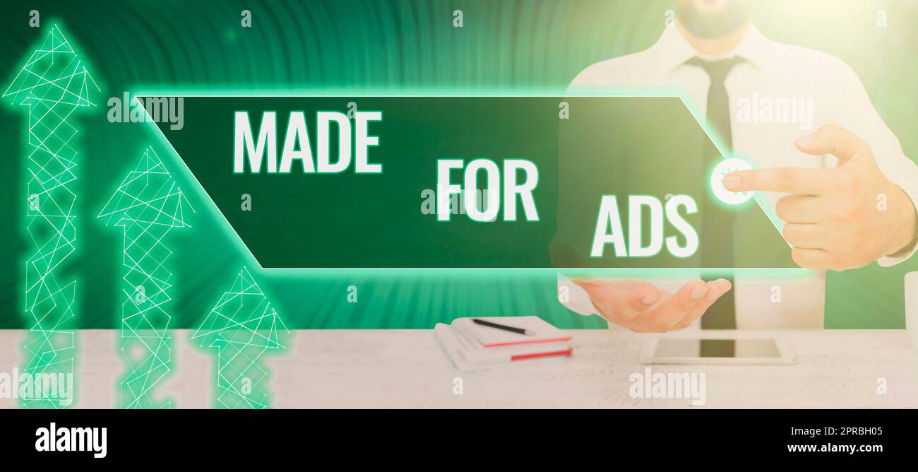Text showing inspiration Made For Ads. Word Written on Marketing ...