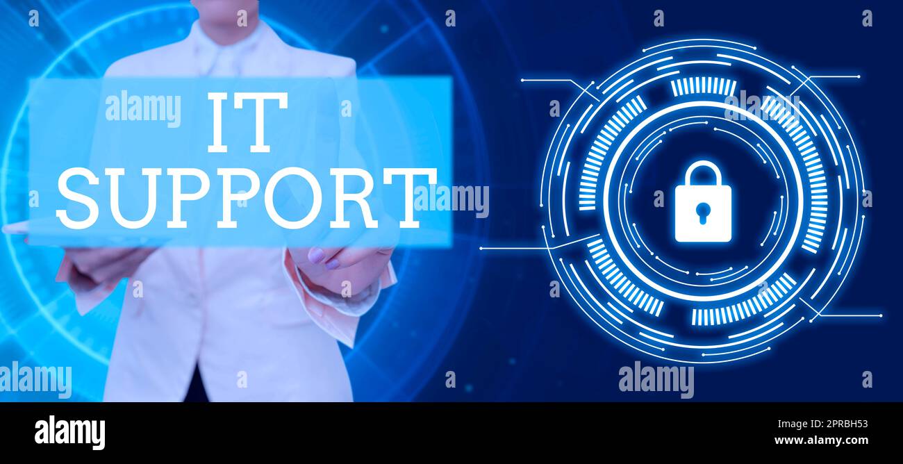 Text showing inspiration It Support. Business concept Lending help ...