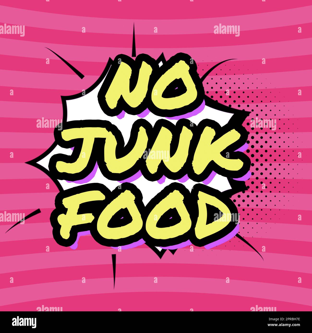 Handwriting text No Junk Food. Business idea Stop eating unhealthy ...