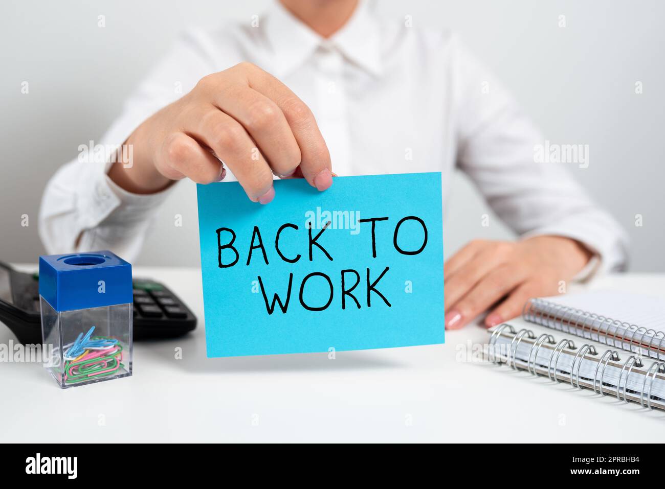 Conceptual caption Back To Work. Business idea Returning to job routine ...