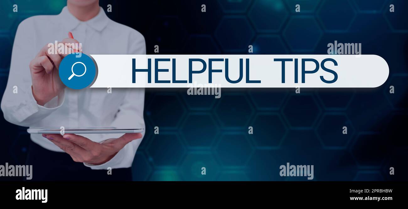 Text showing inspiration Helpful Tips. Internet Concept Useful secret ...