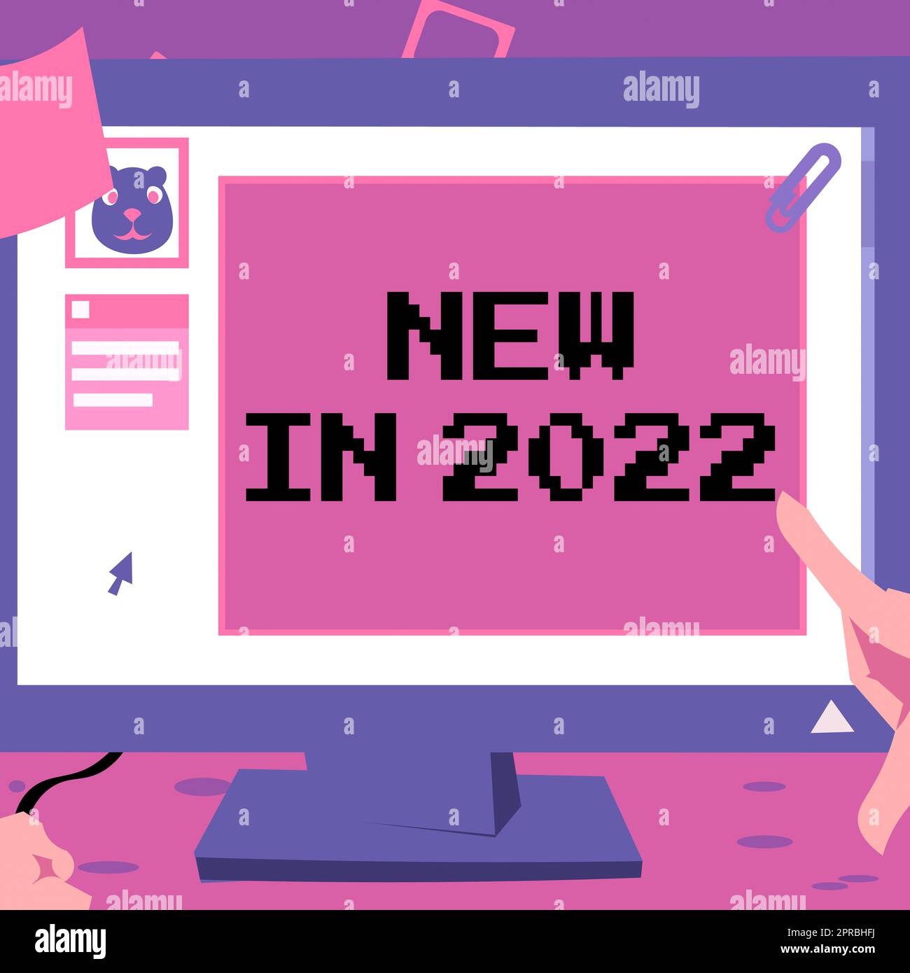 Sign displaying New In 2022. Business showcase list of fresh things got ...