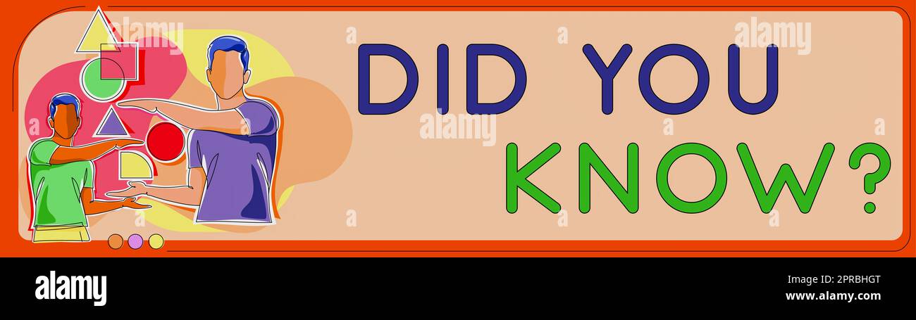 Text caption presenting Did You Know Question. Business concept Fun ...