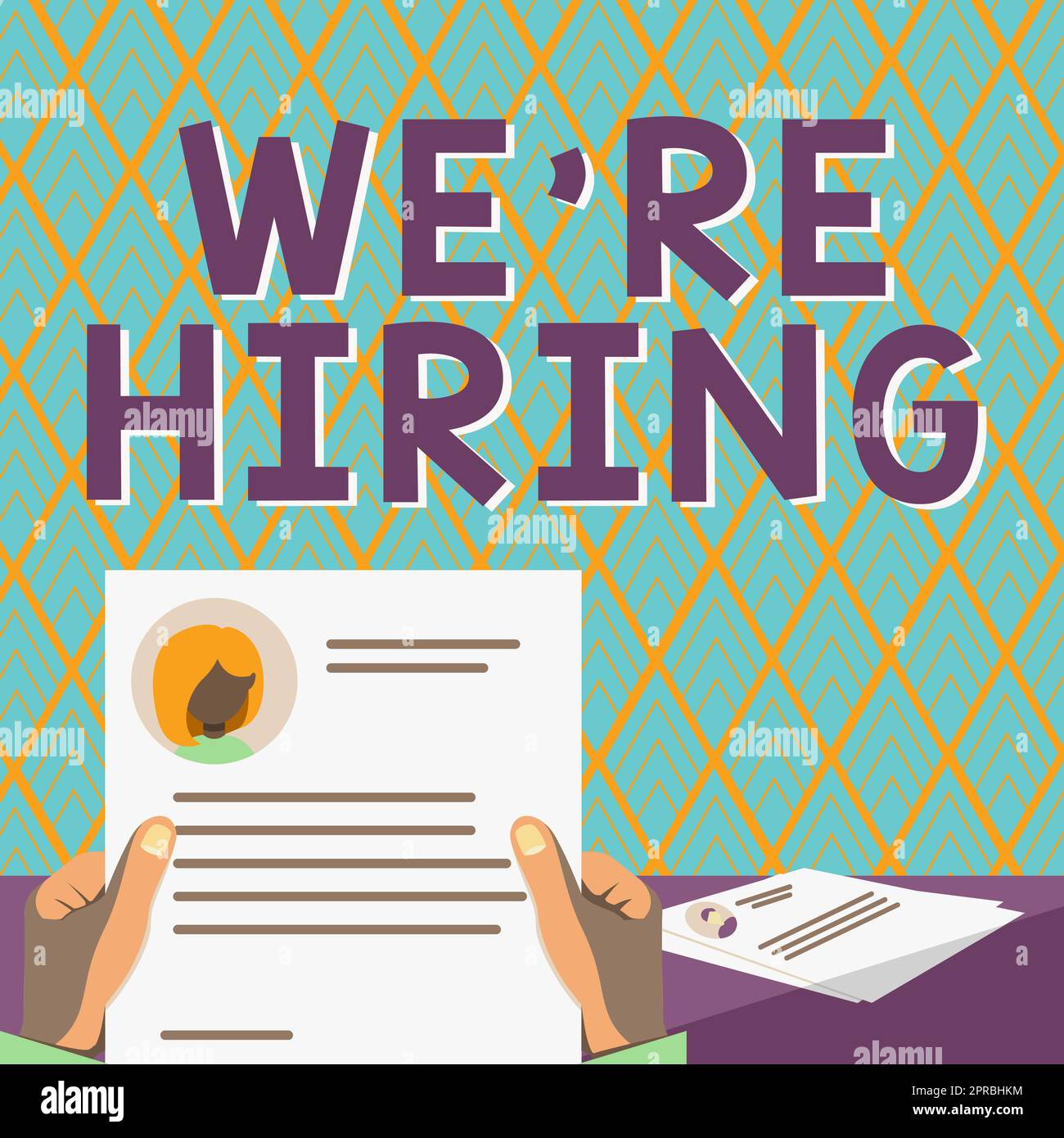 Writing displaying text We Re Are Hiring. Business concept Advertising ...