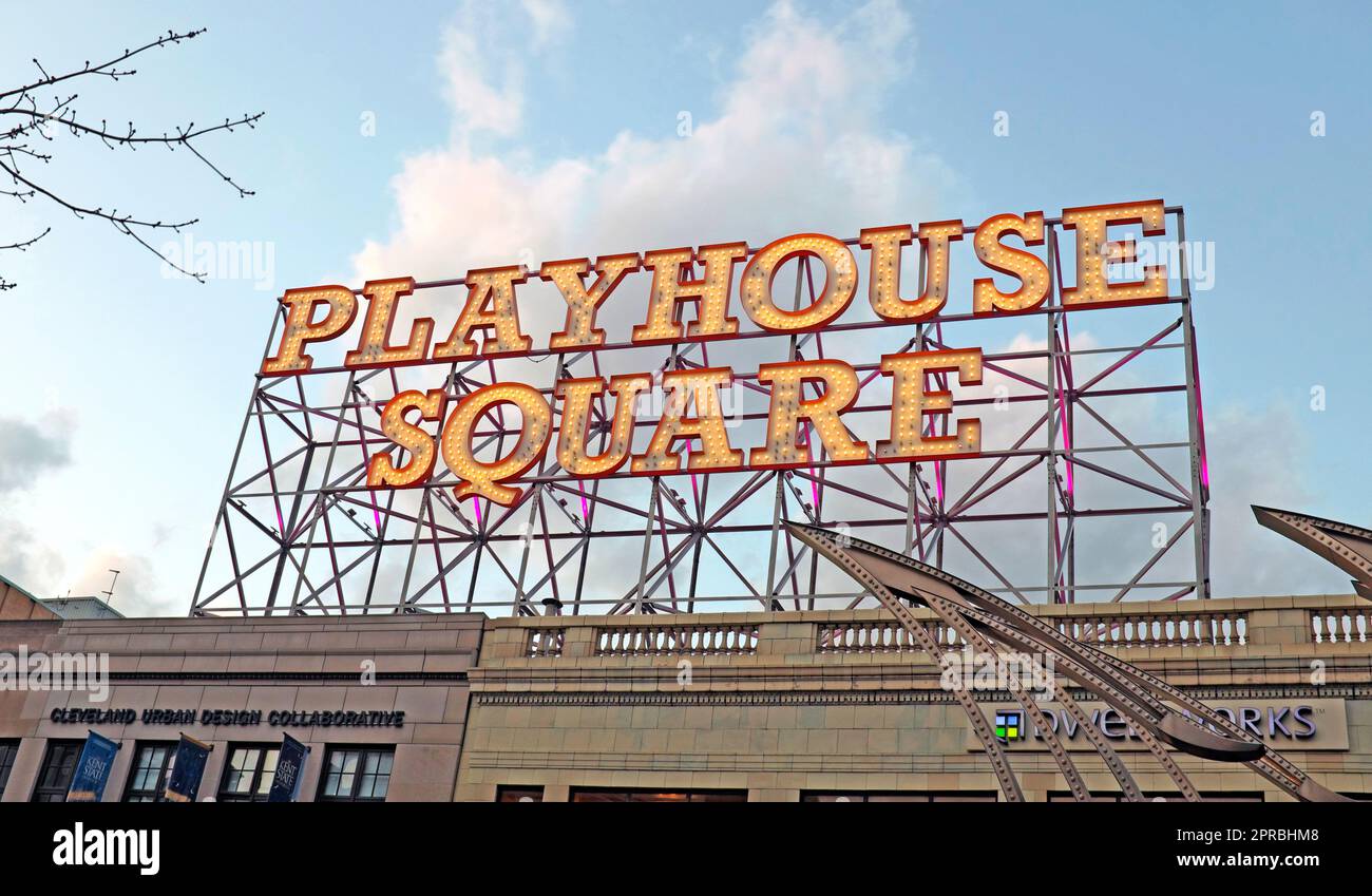 Iconic playhouse square retro signage hi-res stock photography and ...