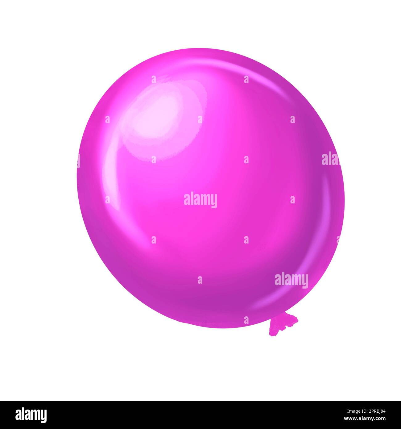 Watercolor balloon. Realistic illustration of pink balloons Stock Photo ...