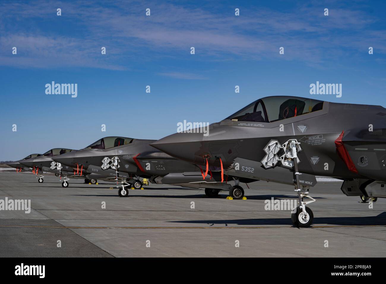 A fleet of U.S. Air Force F-35A Lightning IIs assigned to the 354th ...