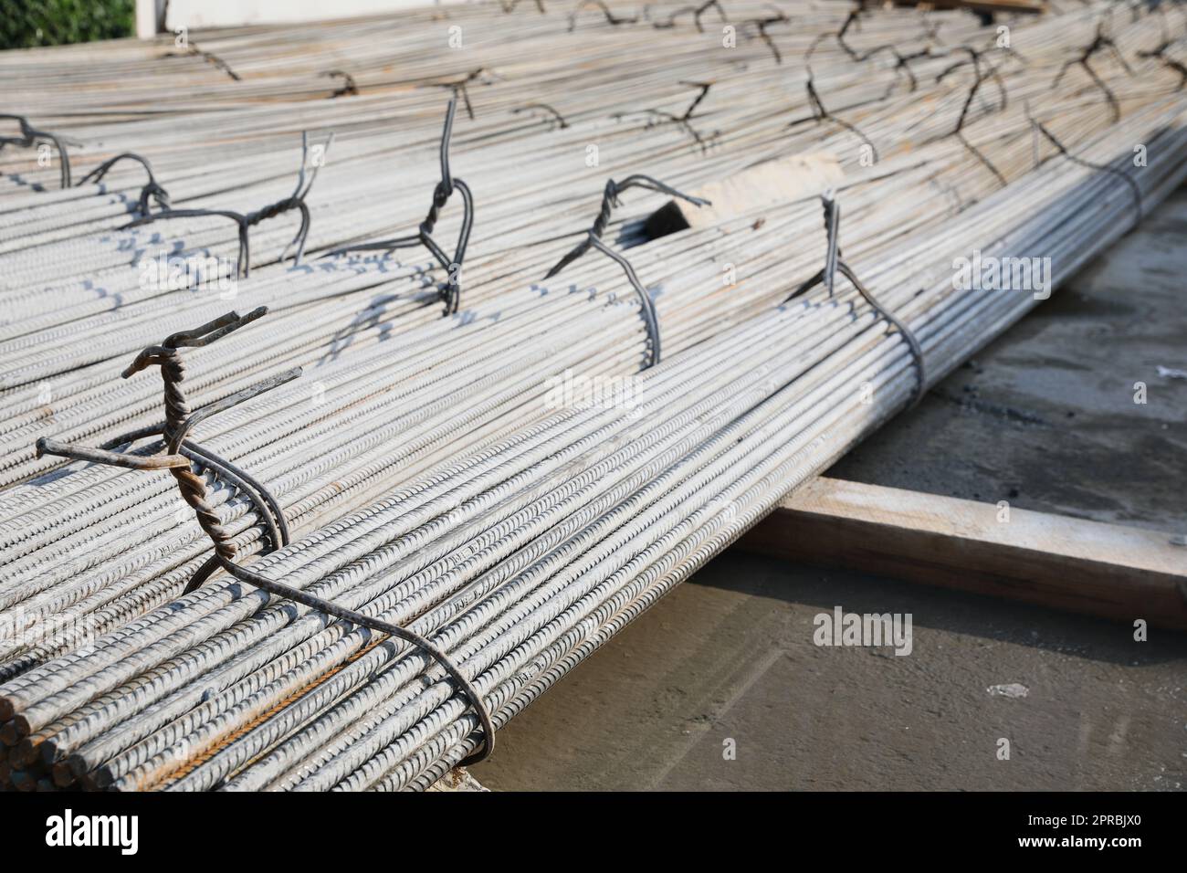 Many steel reinforcing bars on construction site Stock Photo - Alamy