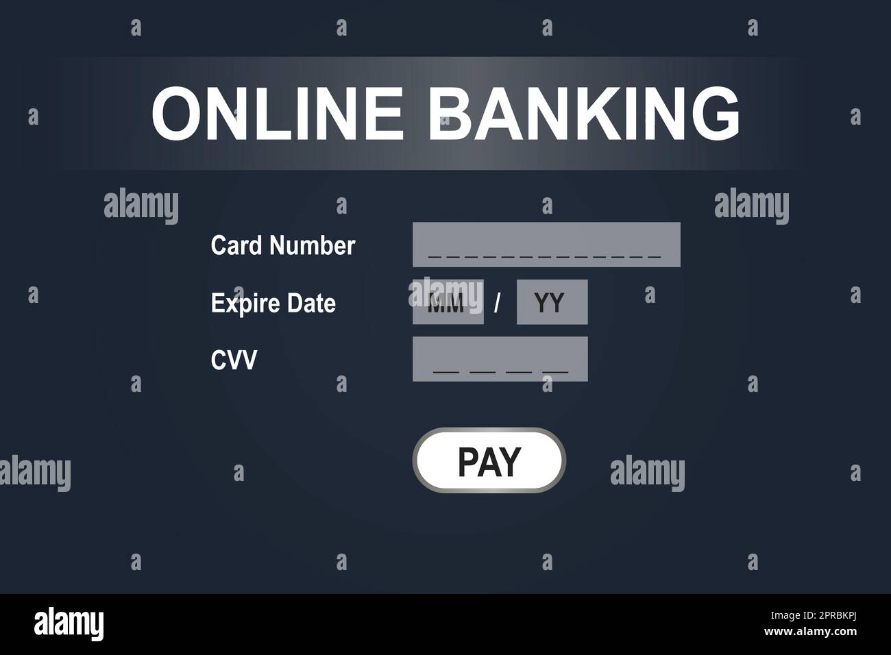 Design of online banking application for devices. Illustration Stock ...