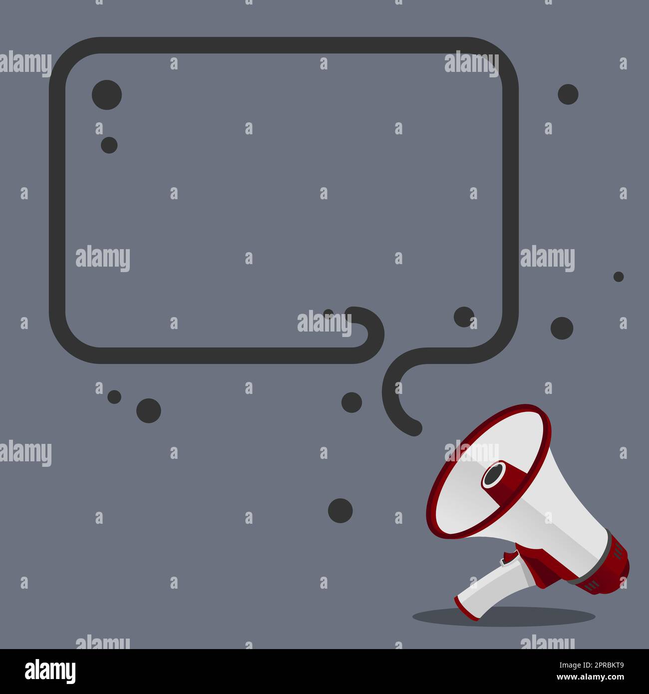 Megaphone Drawing With Conversation Bubble Showing New Announcement ...