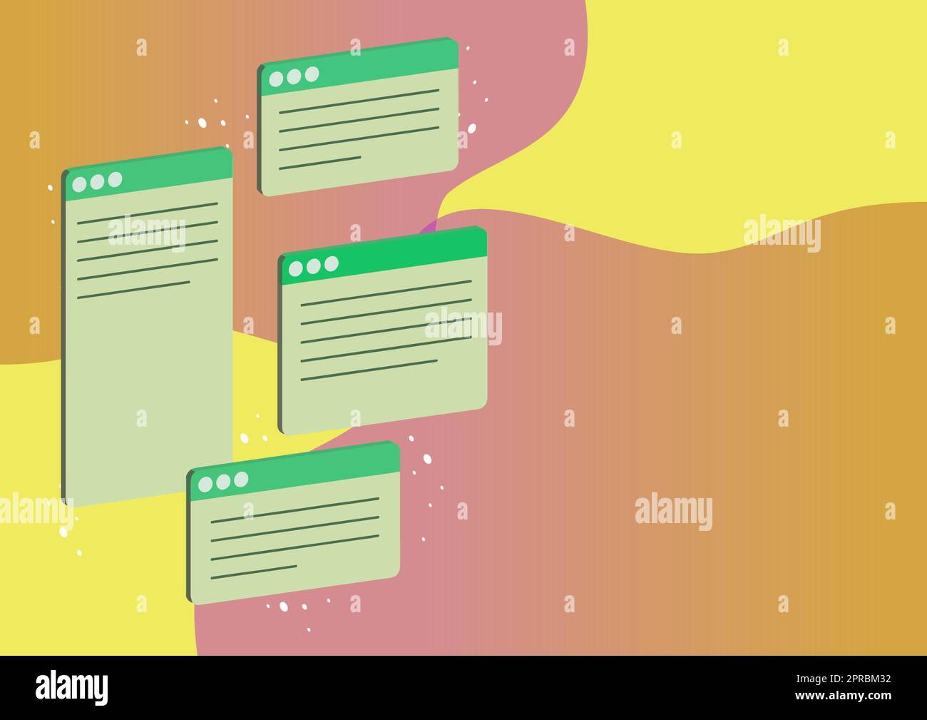 Chat tabs symbolizing successful online communication colleagues ...