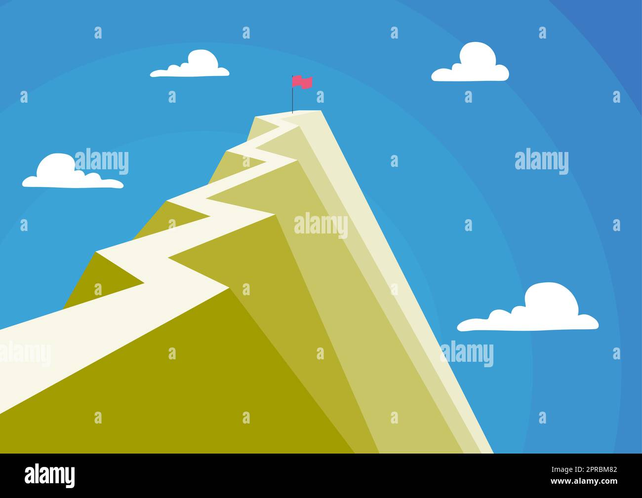 Mountain showing high road symbolizing reaching goals successfully ...