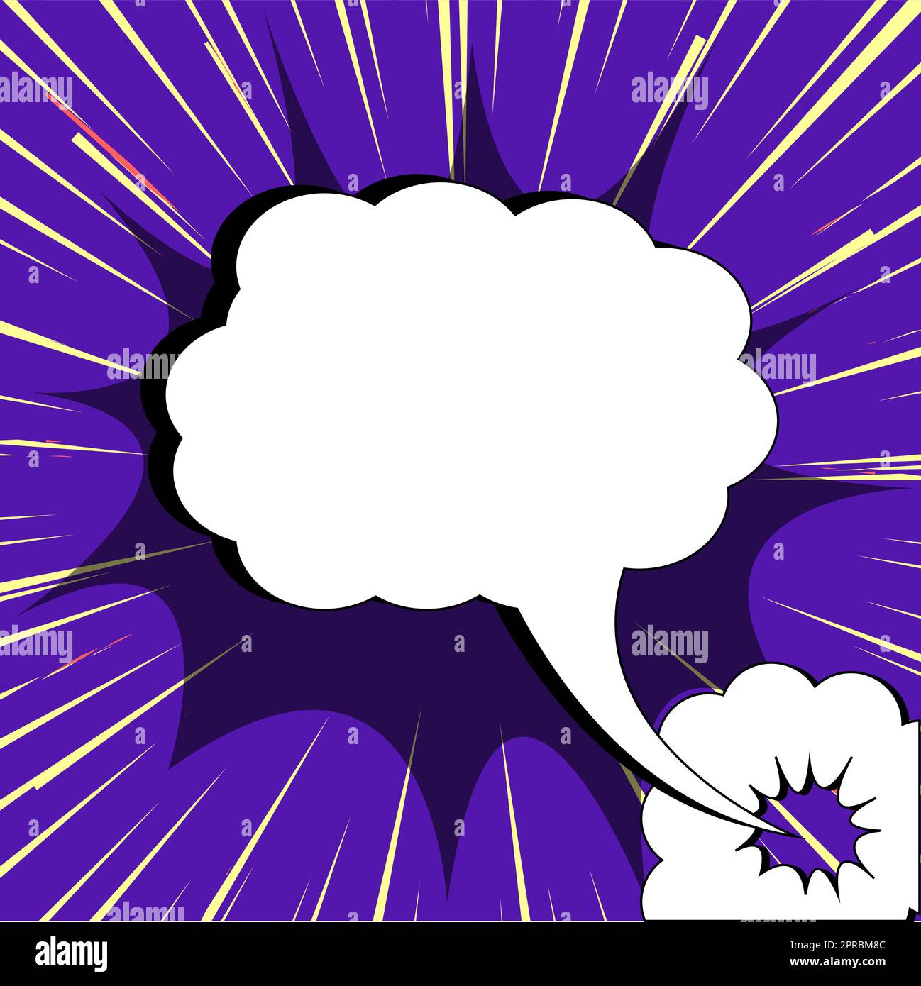 Comic Blank Speech Bubble With Copy Space And Colorful Doodles. Design ...