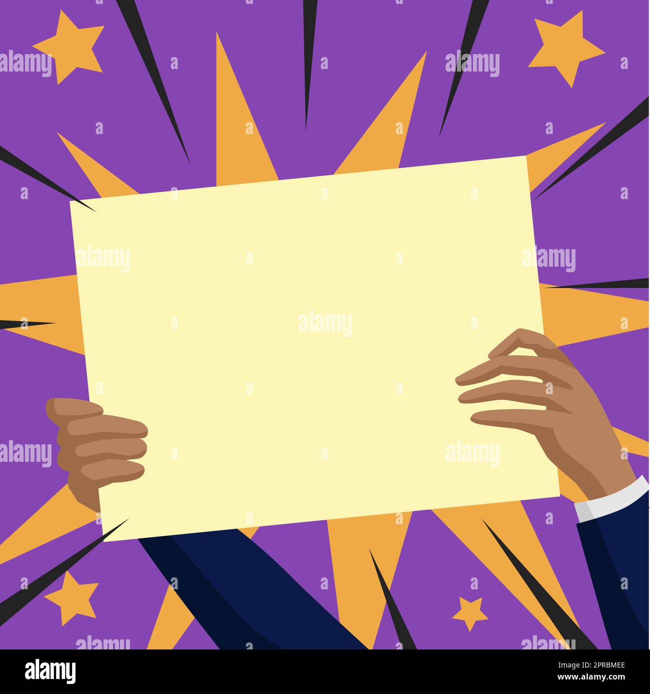 Businessman showing palms Stock Vector Images - Alamy