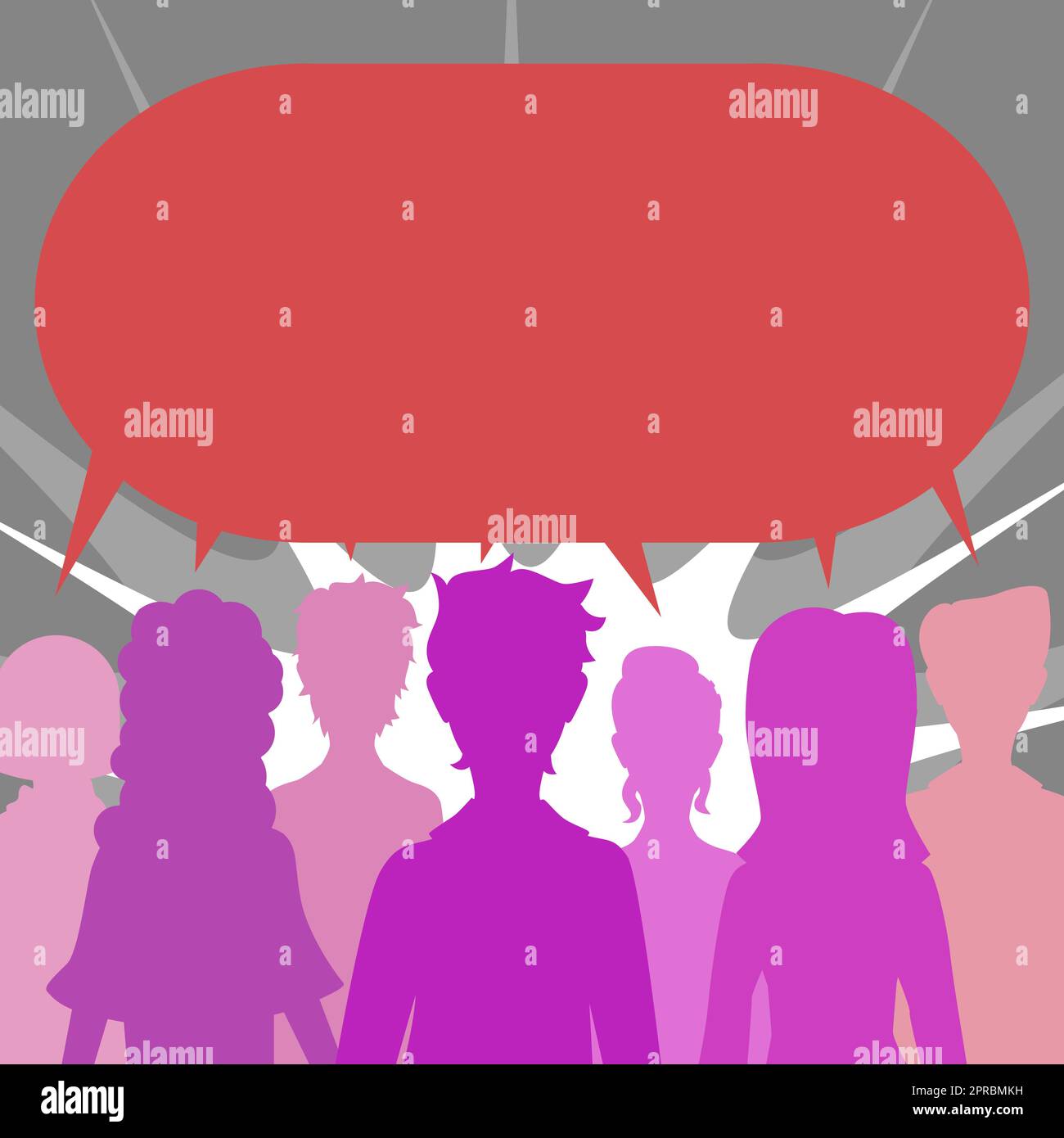 Group Of People Sharing Important Informations In Speech Bubble ...