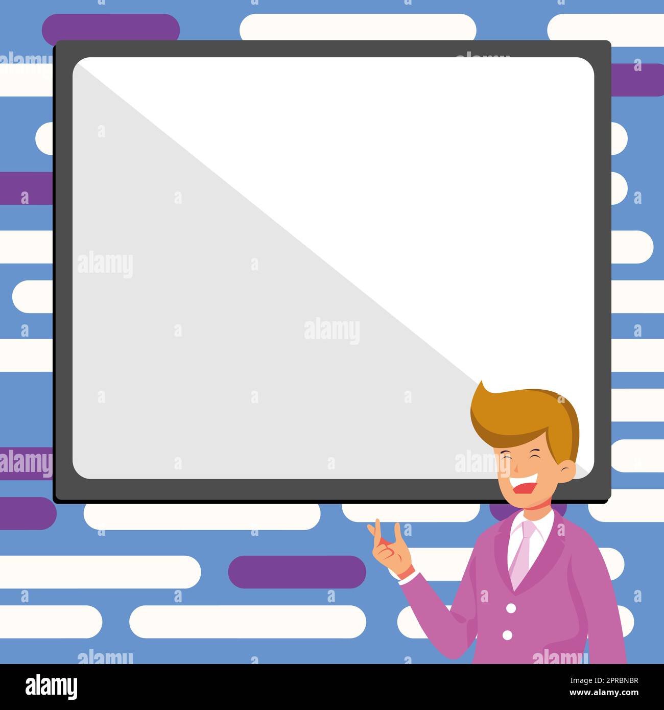 Instructor Drawing Pointing Stick On Empty Whiteboard While Holding Cup ...
