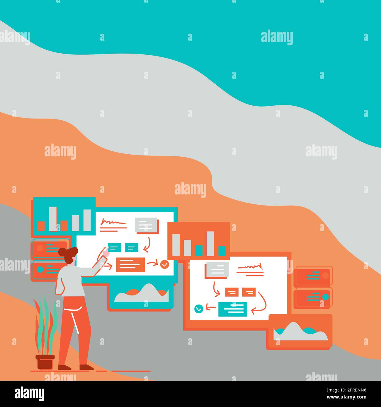 Important Message Presented On Board With Charts And Arrows Around ...