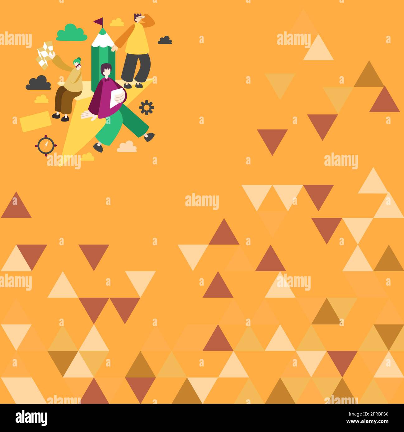 Three Employees Working Separate Assignments Together In The Clouds ...