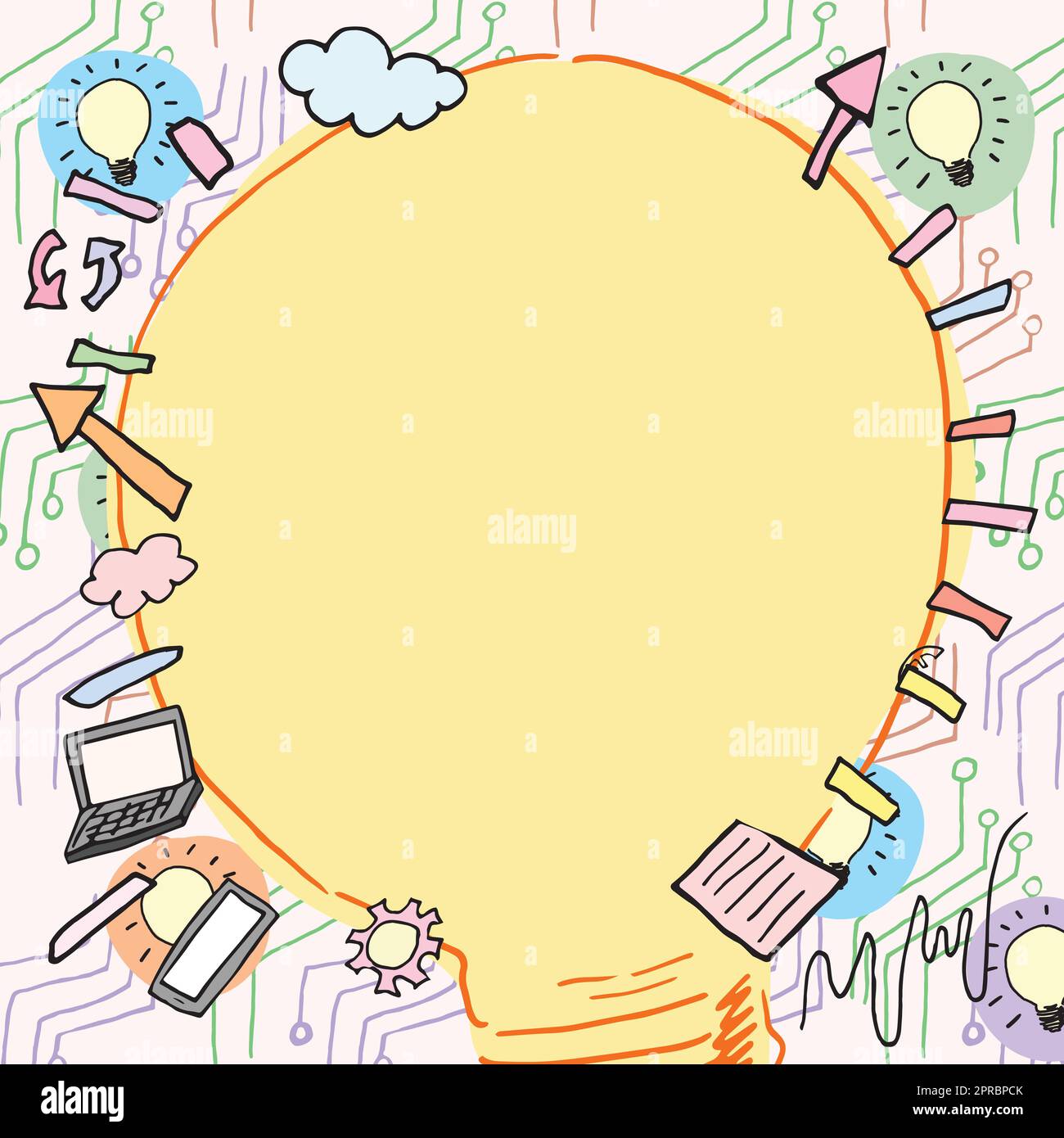 Big Lightbulb Drawing With Important Messages Written Inside. Crutial ...