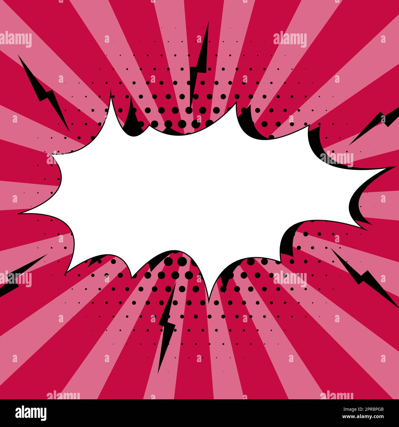 Comic Blank Speech Bubble With Copy Space And Colorful Doodles. Design ...