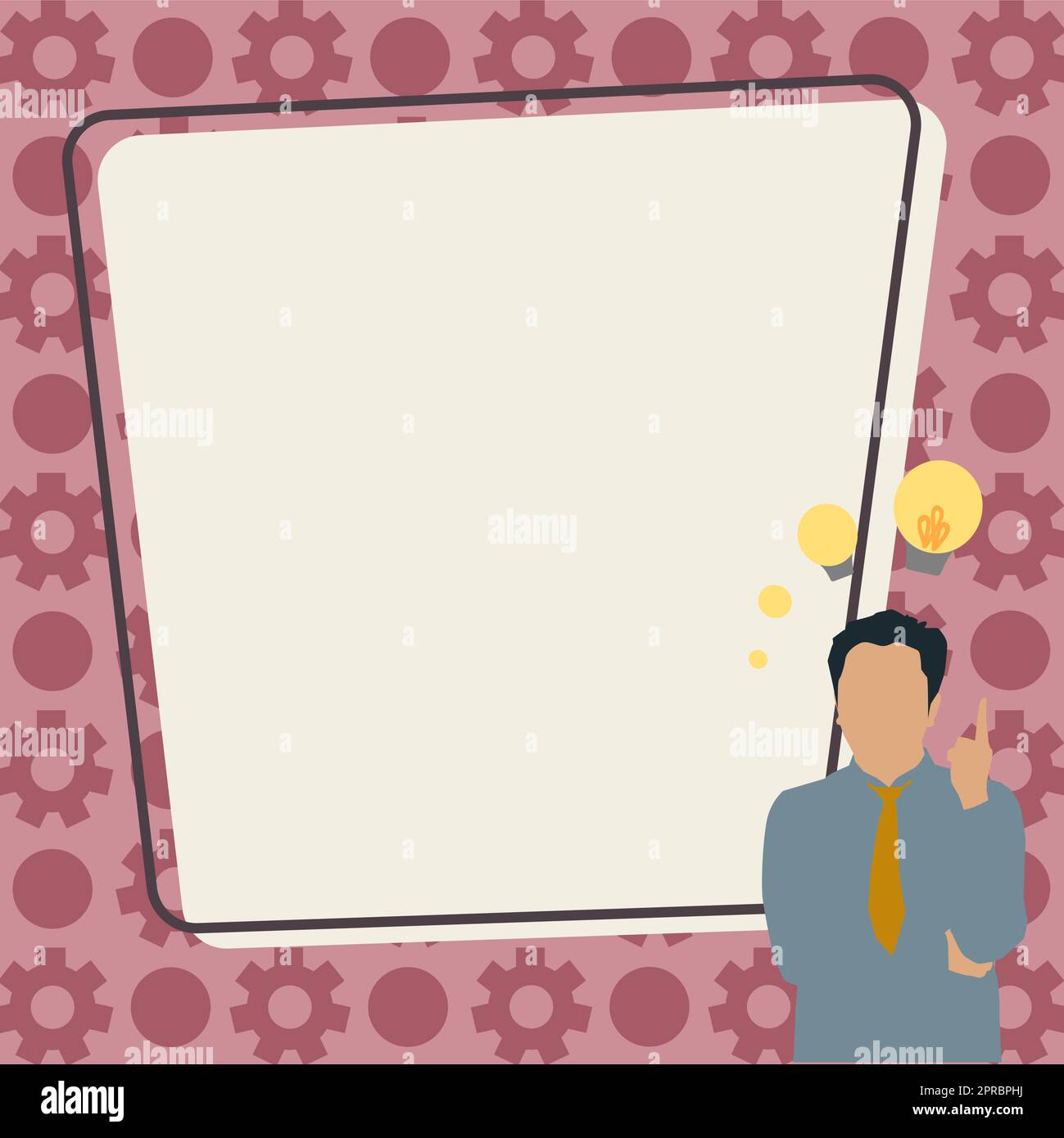 Illustration Of A Businessman Standing Firmly Thinking Deeply Coming Up ...