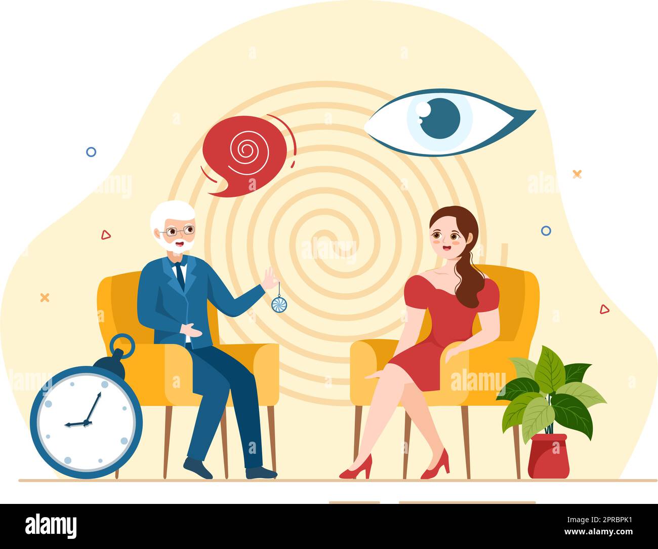 Hypnosis with Black and White Spirals Creating an Altered State of Mind ...