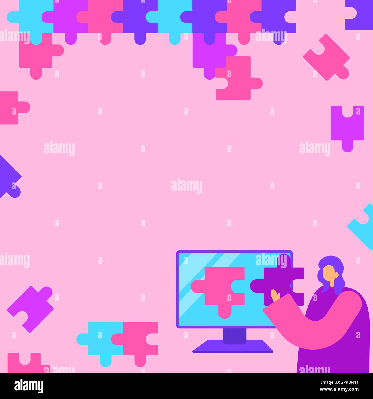 Lady Holding Puzzle Piece Representing Innovative Problem Solving Ideas ...