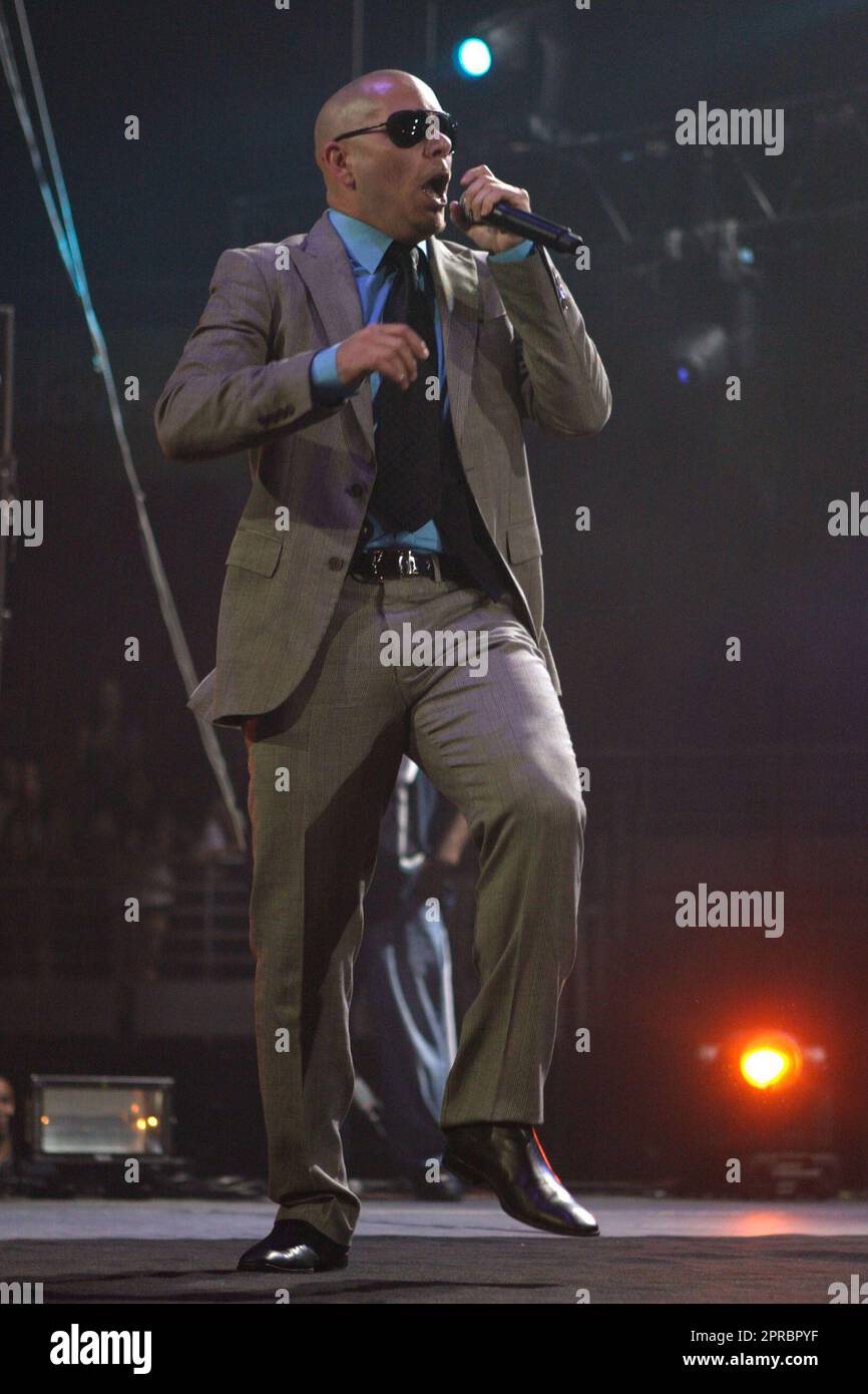 Pit Bull performing live in concert at SupaFest 2010 held at the Acer ...